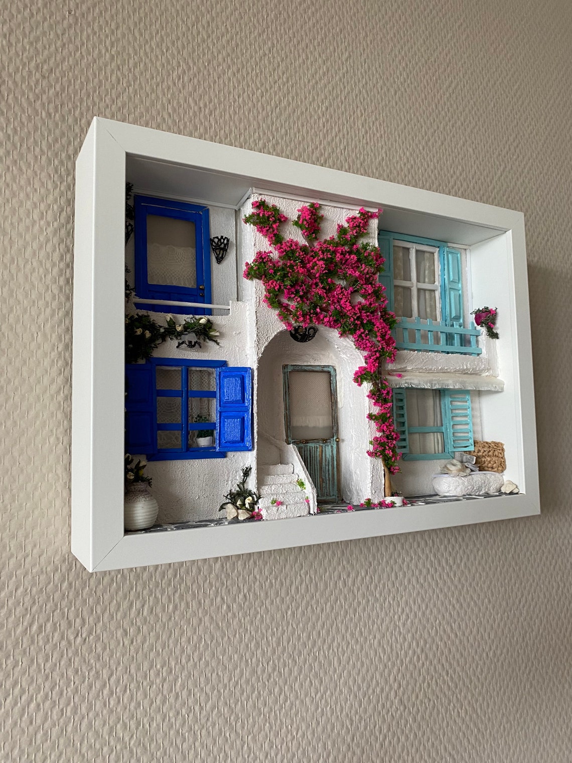 3d Wall Art Shadow Box Miniature Mediterranean Style Diorama - Etsy