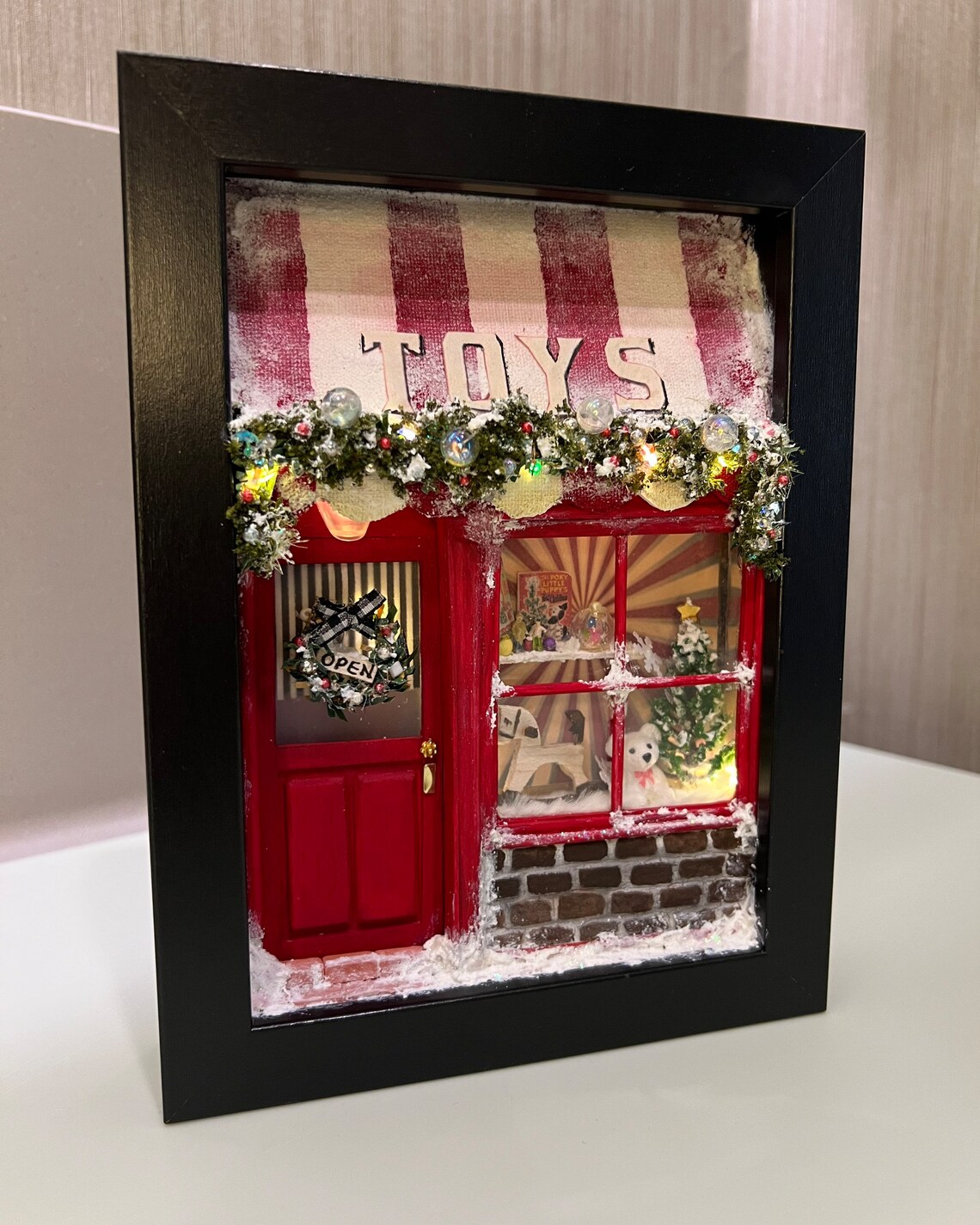 Miniature Old Toy Shop Christmas Themed Diorama Frame, Shadow Box - Etsy