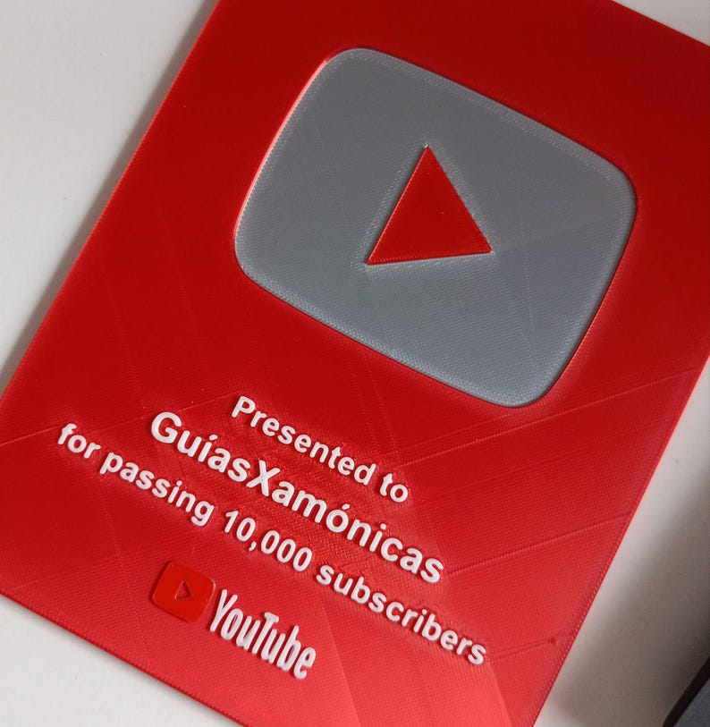 Custom Youtube Badge - Number of Subscribers - Etsy