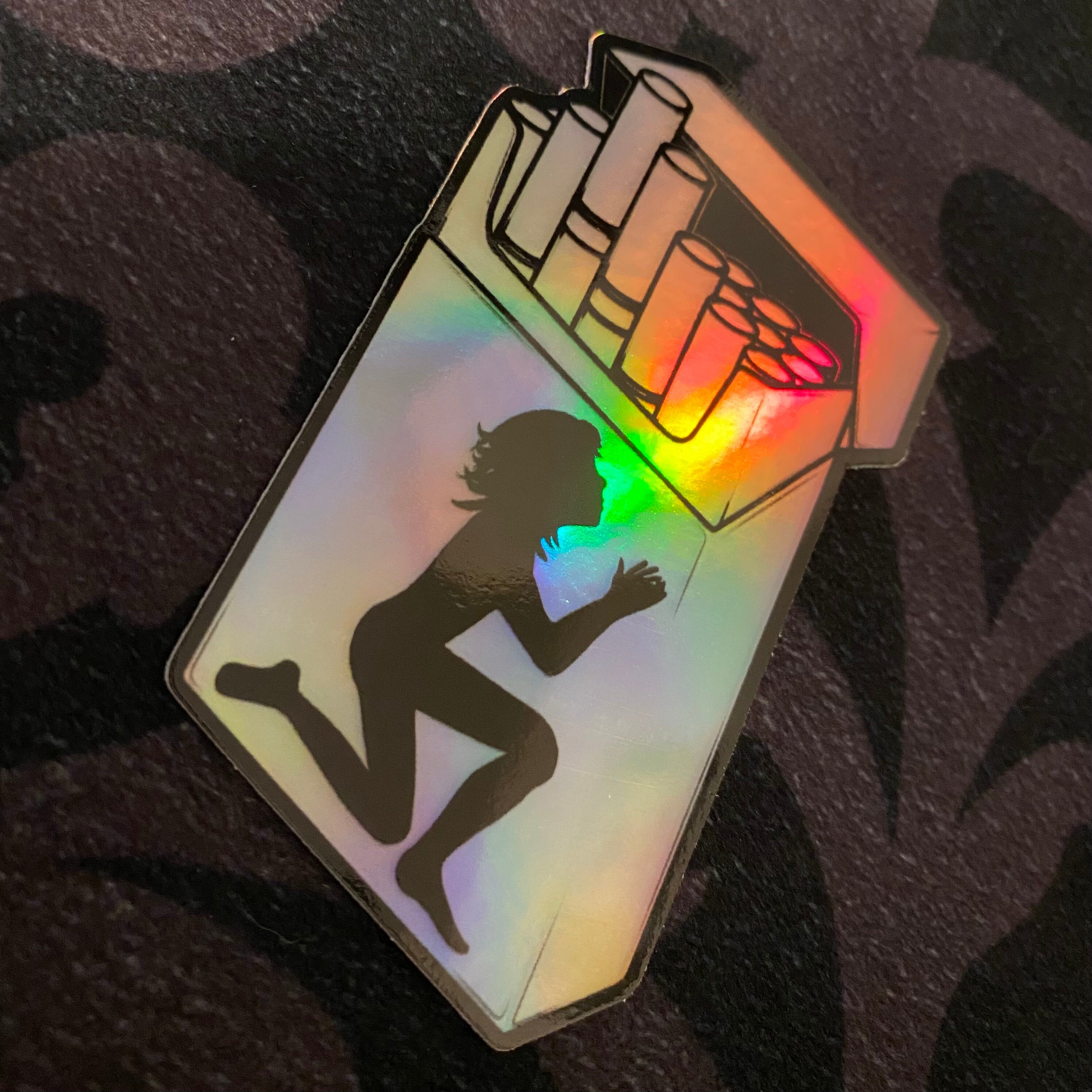 Cigarette Hope - Holographic Sticker - "hello Me?" - Etsy