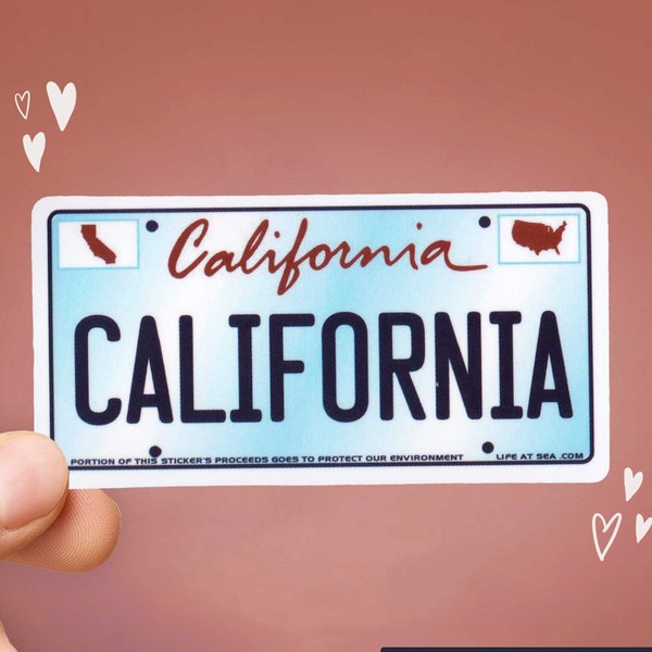 California License Plate Decal - Etsy