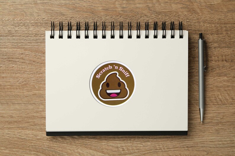 Scratch N' Sniff POOP Sticker Poop Emoji Funny Stickers - Etsy