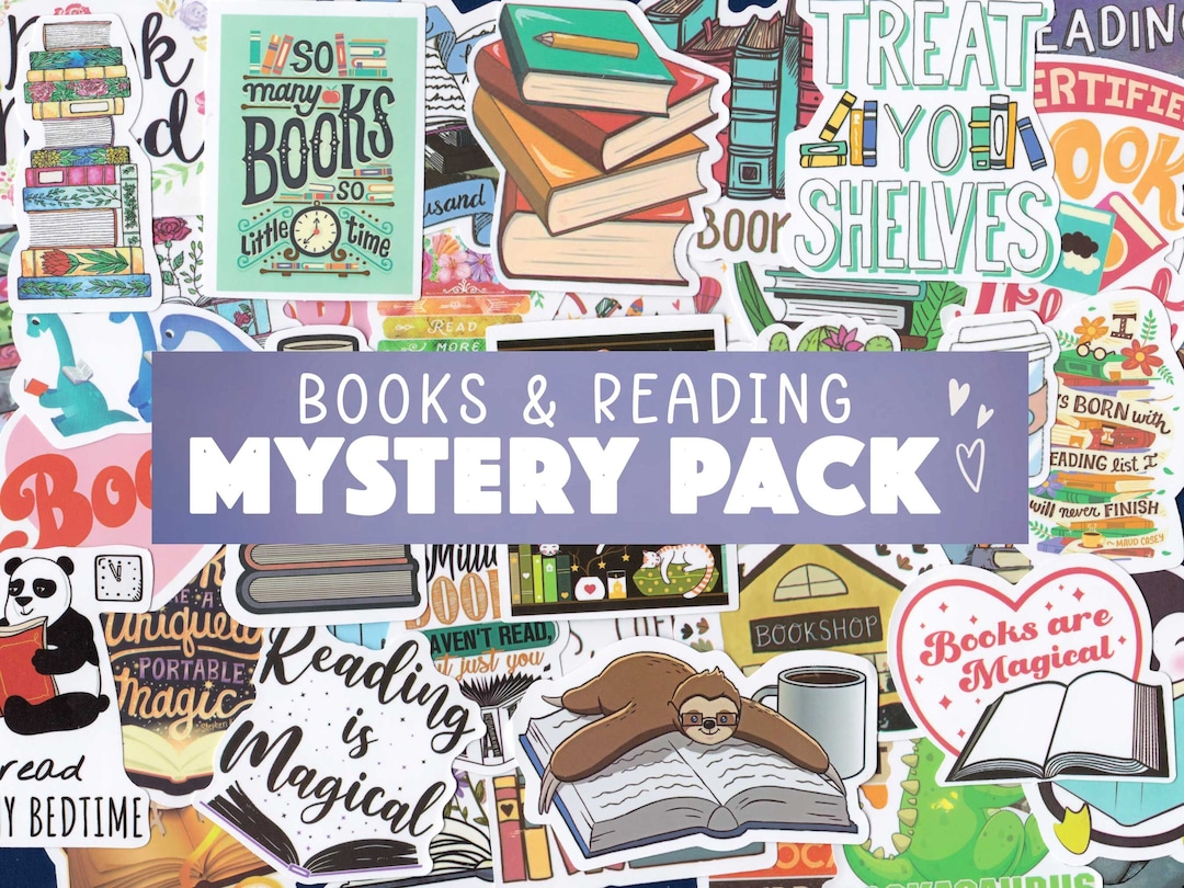 Reading Sticker Pack Book Stickers Book Club Stickers I - Etsy