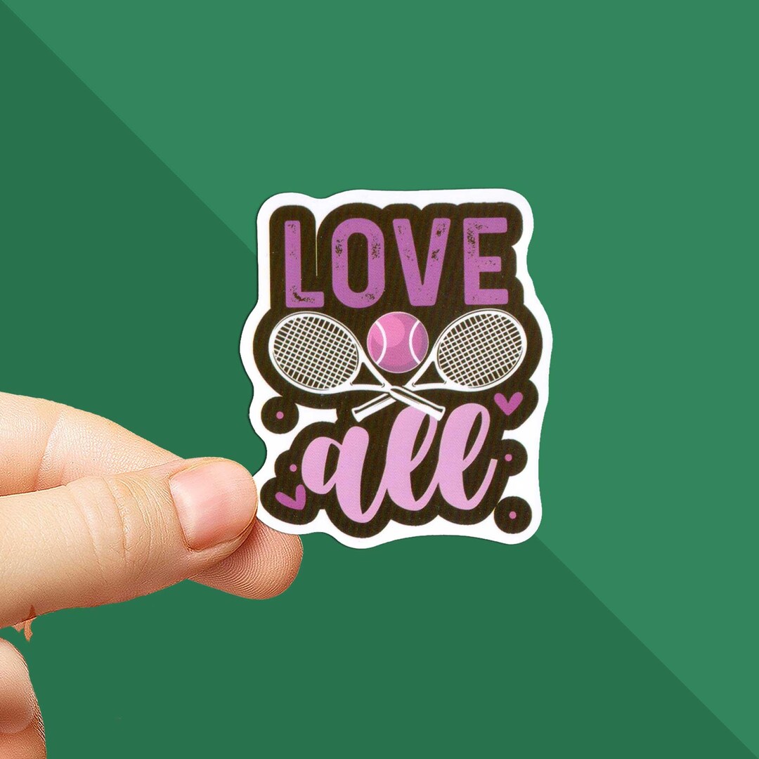 Tennis Sticker - I Love Tennis - Love All Sticker - Warning May ...