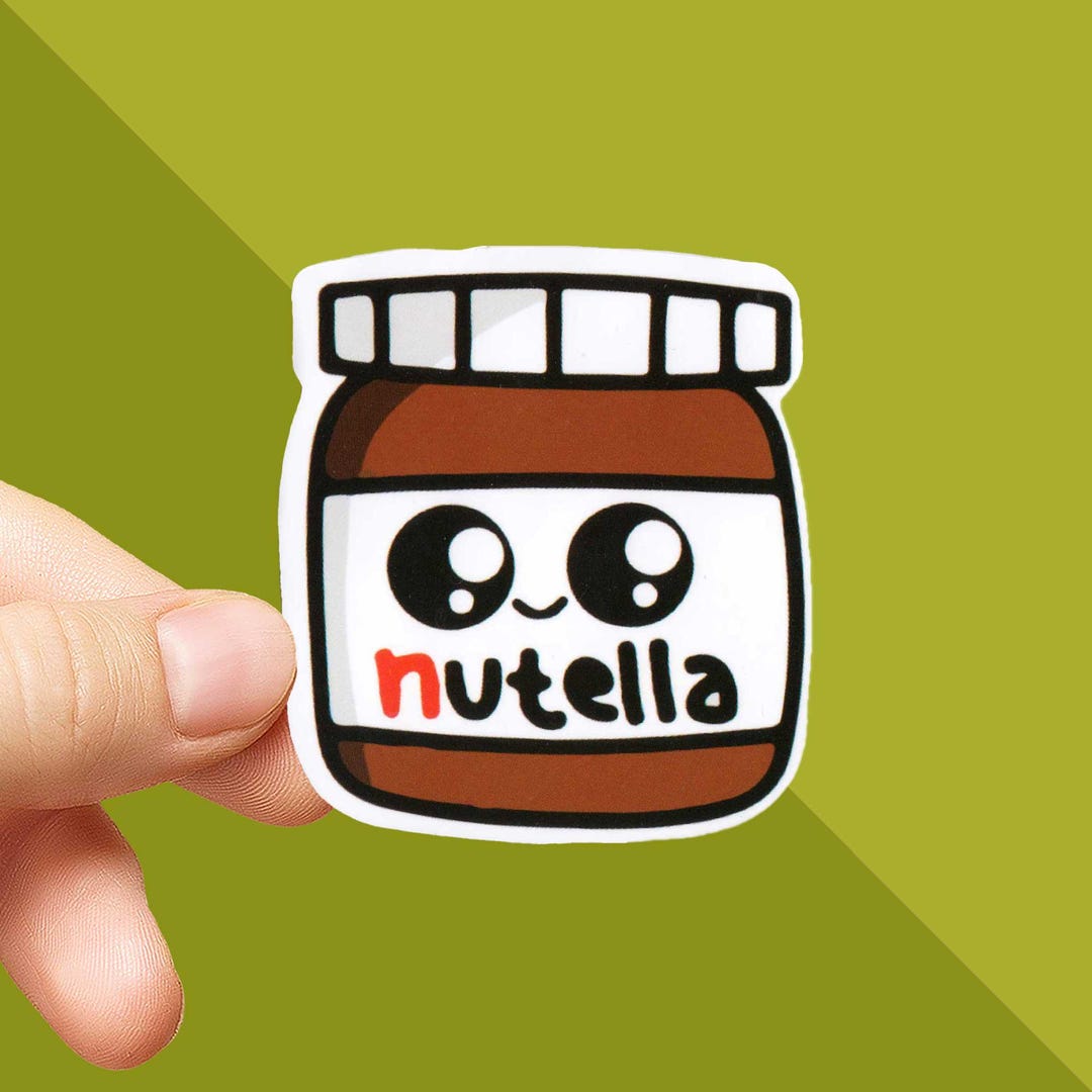 Nutella Sticker - Smiling Funny Nutella - Nutella Gifts - Nutella Water ...