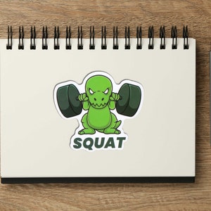 Squat Sticker - Gym Stickers - Workout Sticker - Weightlifting Gym ...