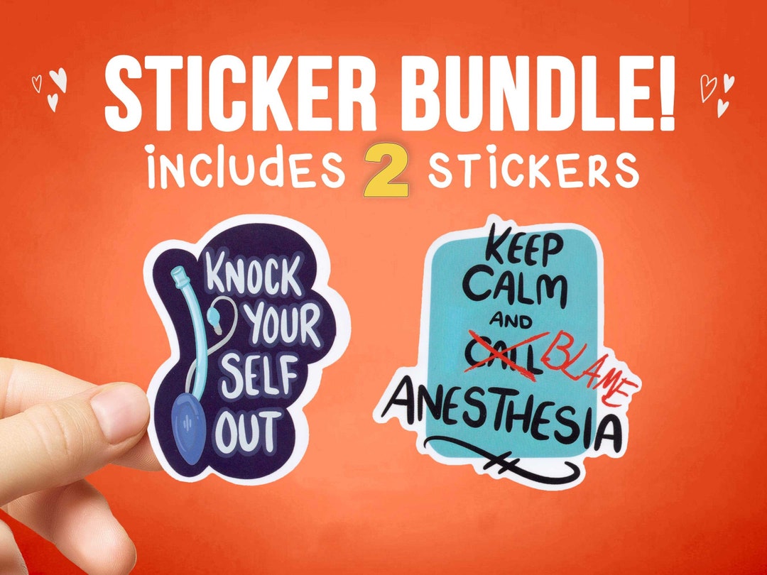 Anesthesia Sticker Pack - Nursing Stickers - Anesthesiologist Gift ...