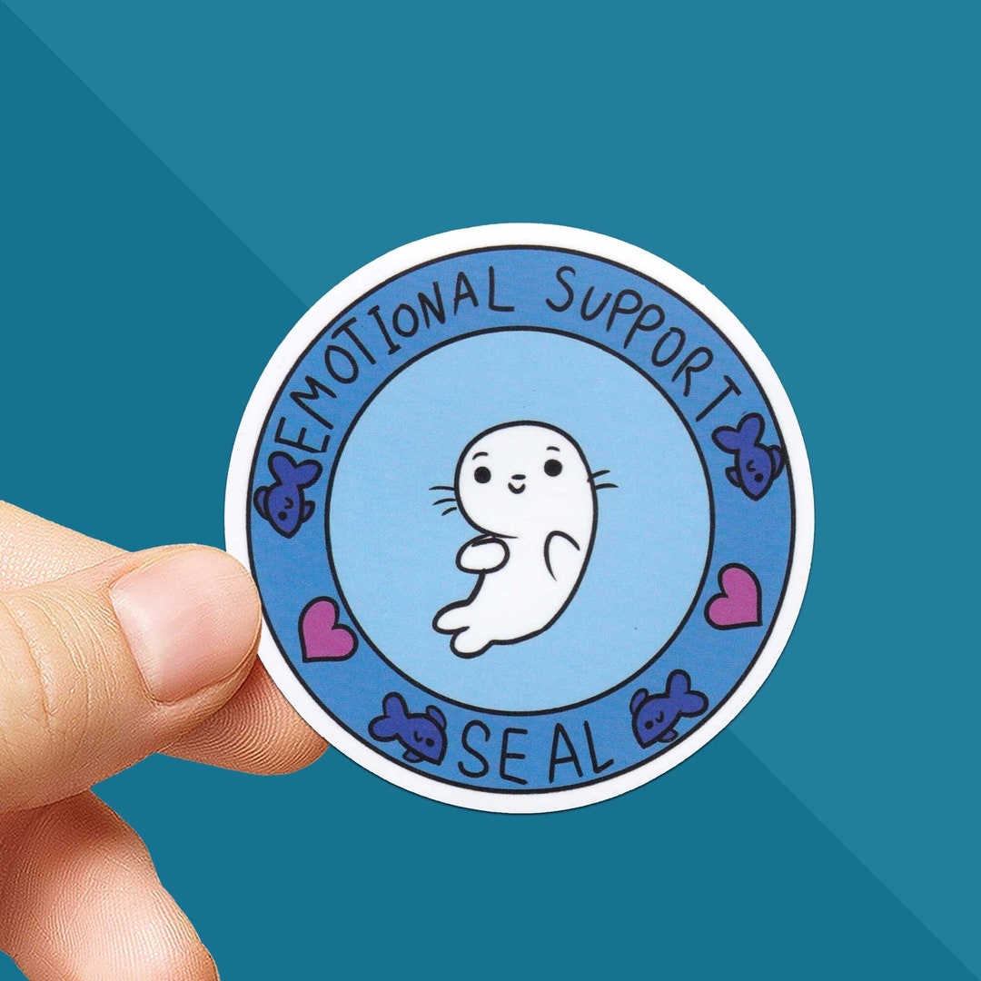 Emotional Support Seal Sticker Funny Sticker Hydroflask Sticker Stanley ...