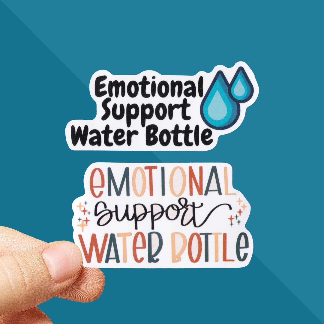 Emotional Support Water Bottle Stickers - Funny Decal - Hydroflask ...
