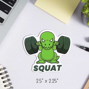 Squat Sticker - Gym Stickers - Workout Sticker - Weightlifting Gym ...
