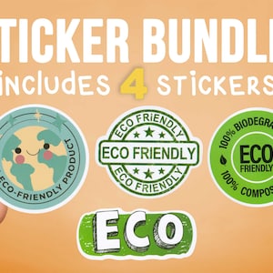 Eco Friendly Sticker Pack - Go Green Stickers - Mother Earth Sticker ...