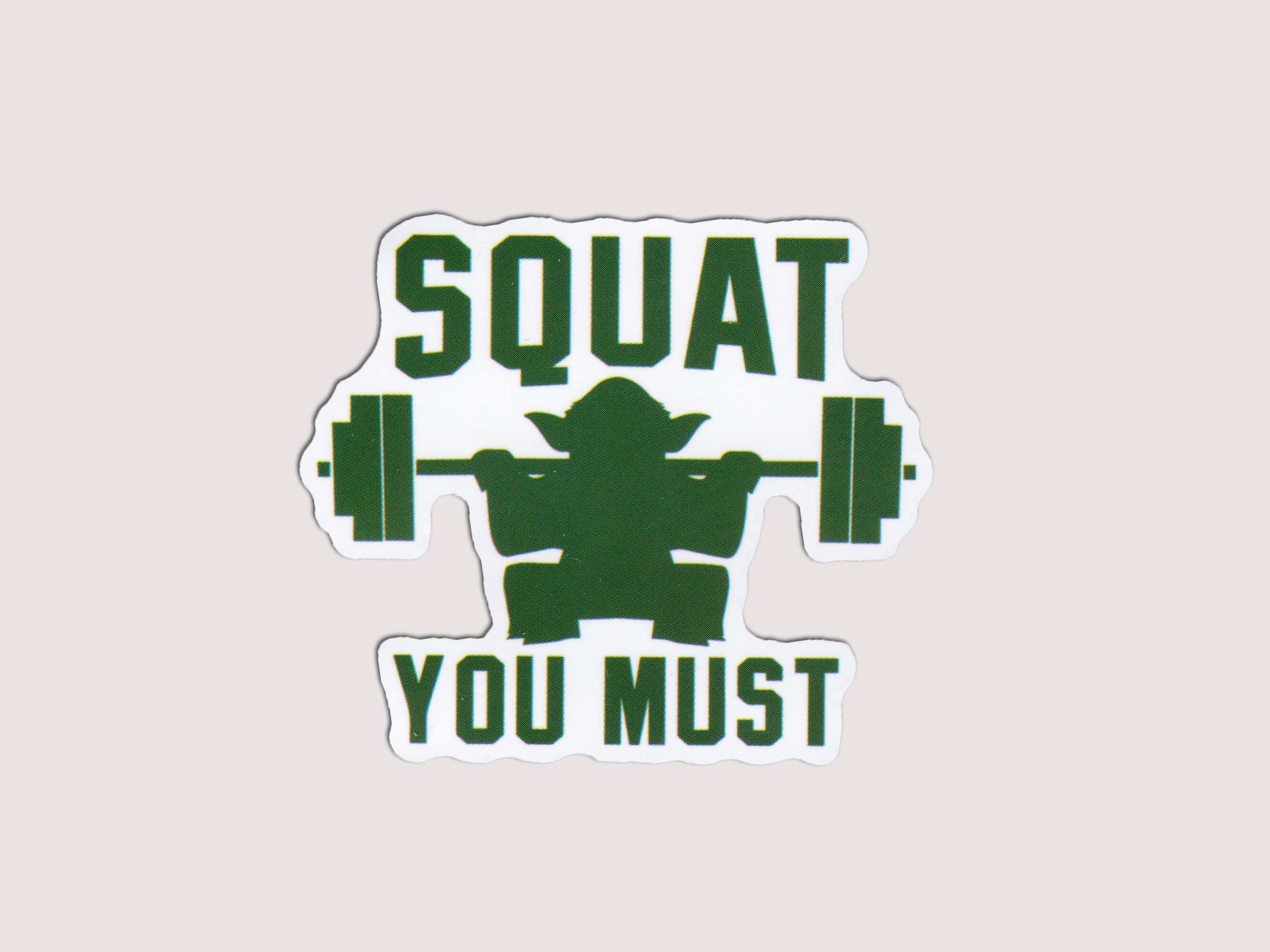 Squat You Must Sticker Yoda Squating Sticker Yoda Decal - Etsy