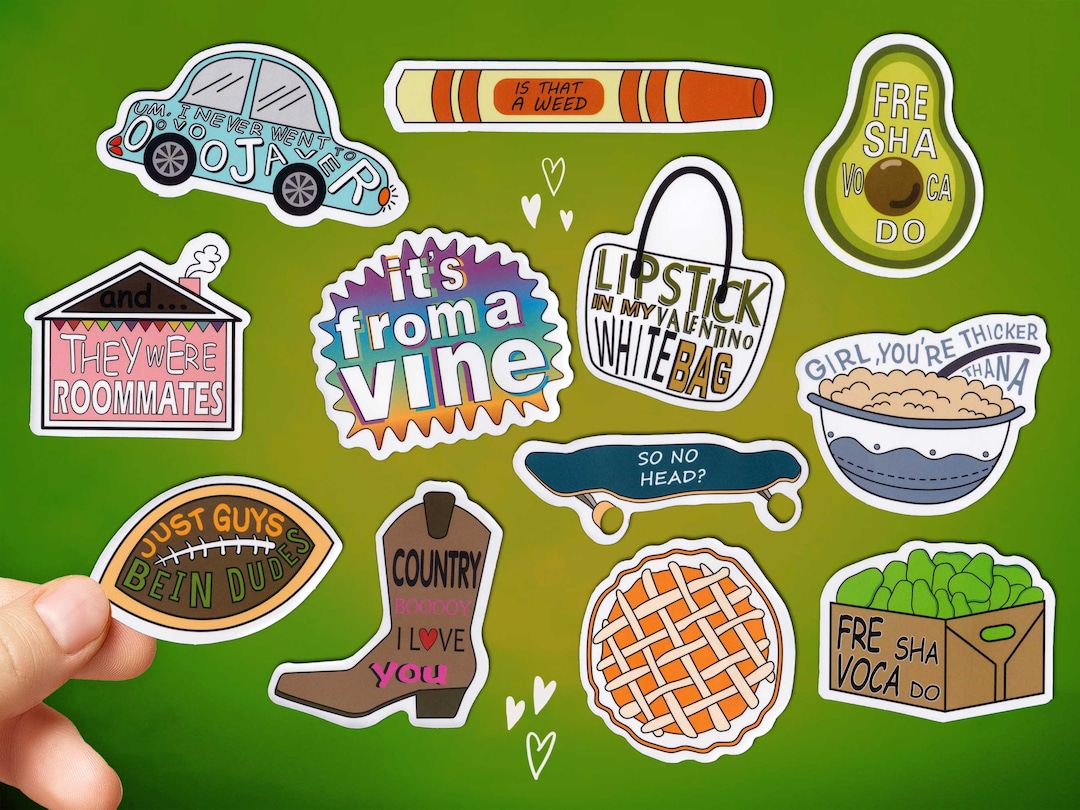 Vine Sticker Pack - Funny Vine Stickers - 12 Pcs - Vine Meme Quotes ...