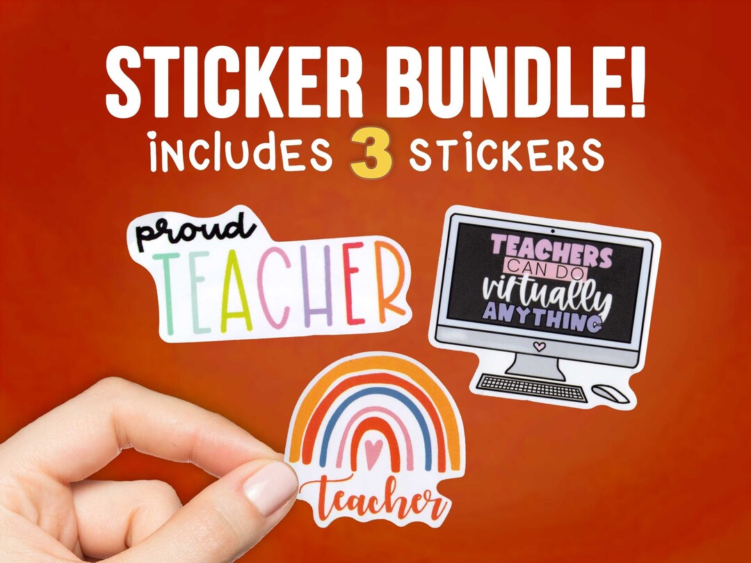 Teacher Sticker Pack 3 Pcs Teacher Appreciation Decals - Etsy