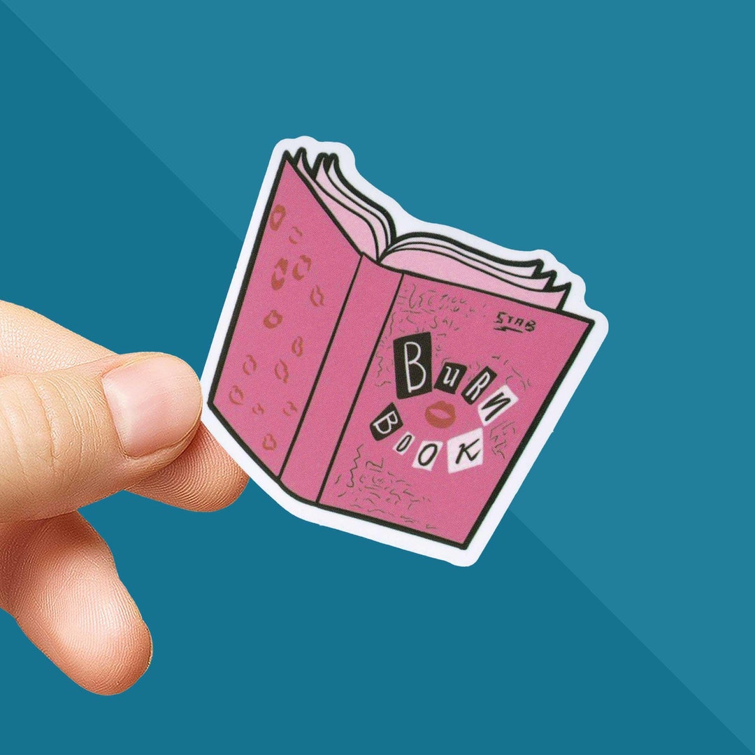 Burn Book Sticker Mean Girls Sticker Funny Sticker Pink Burn Book Decal ...