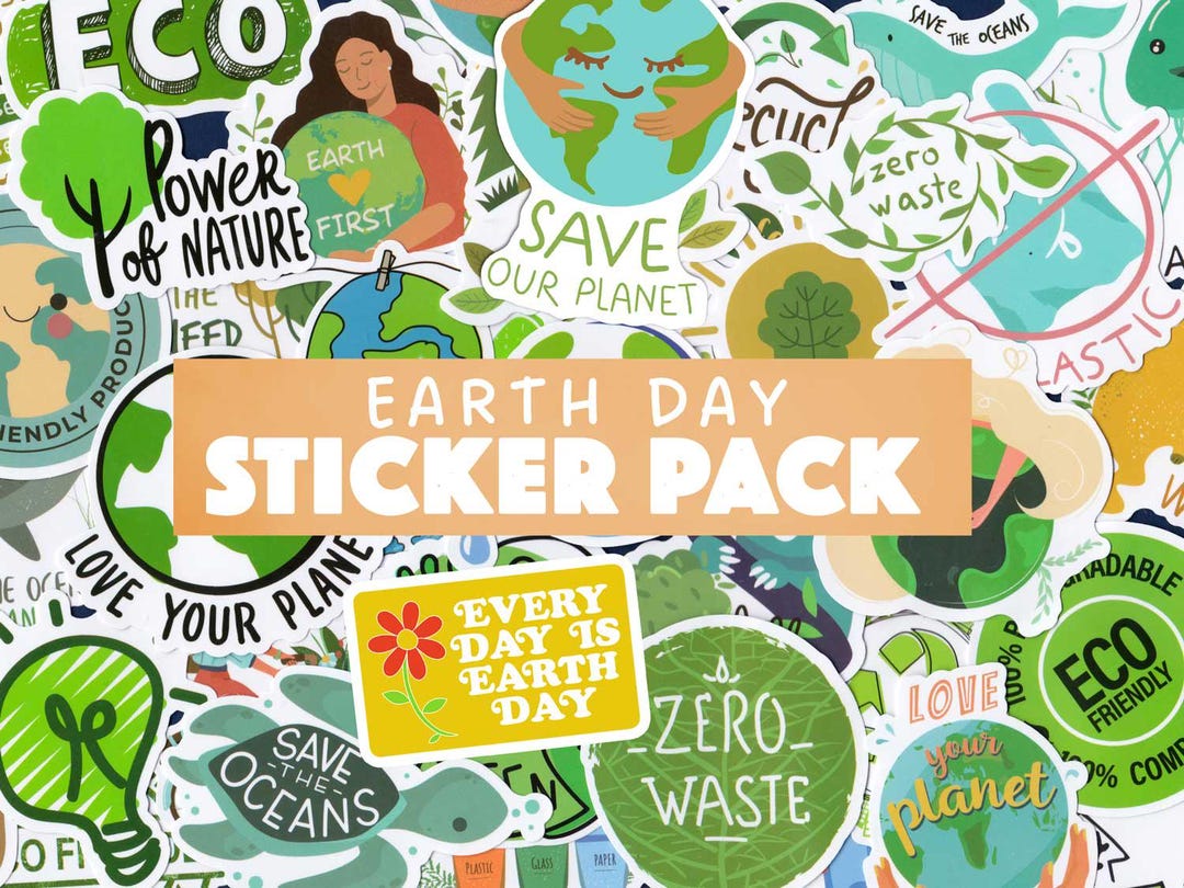 Earth Day Sticker Pack - Save Our Planet - Zero Waste - Save the Ocean ...