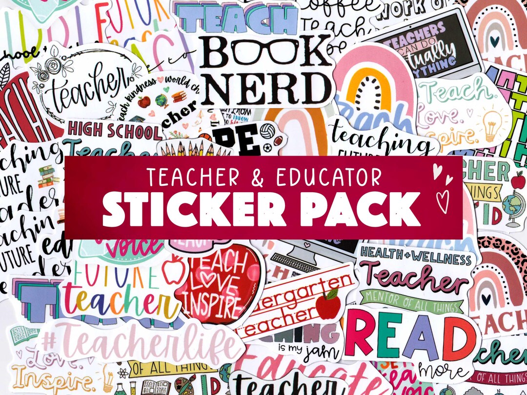 Teacher Sticker Pack - Teacher Gifts - Classroom Stickers - Teacher ...