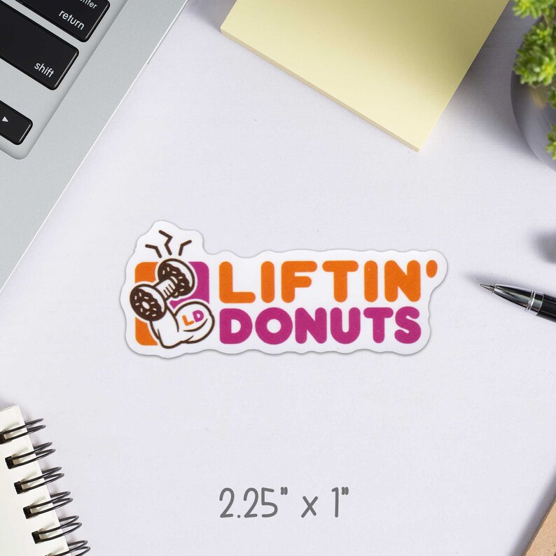 Gym Sticker: Lifting Donuts - Weight Lifting Sticker - Dunkin Donuts ...