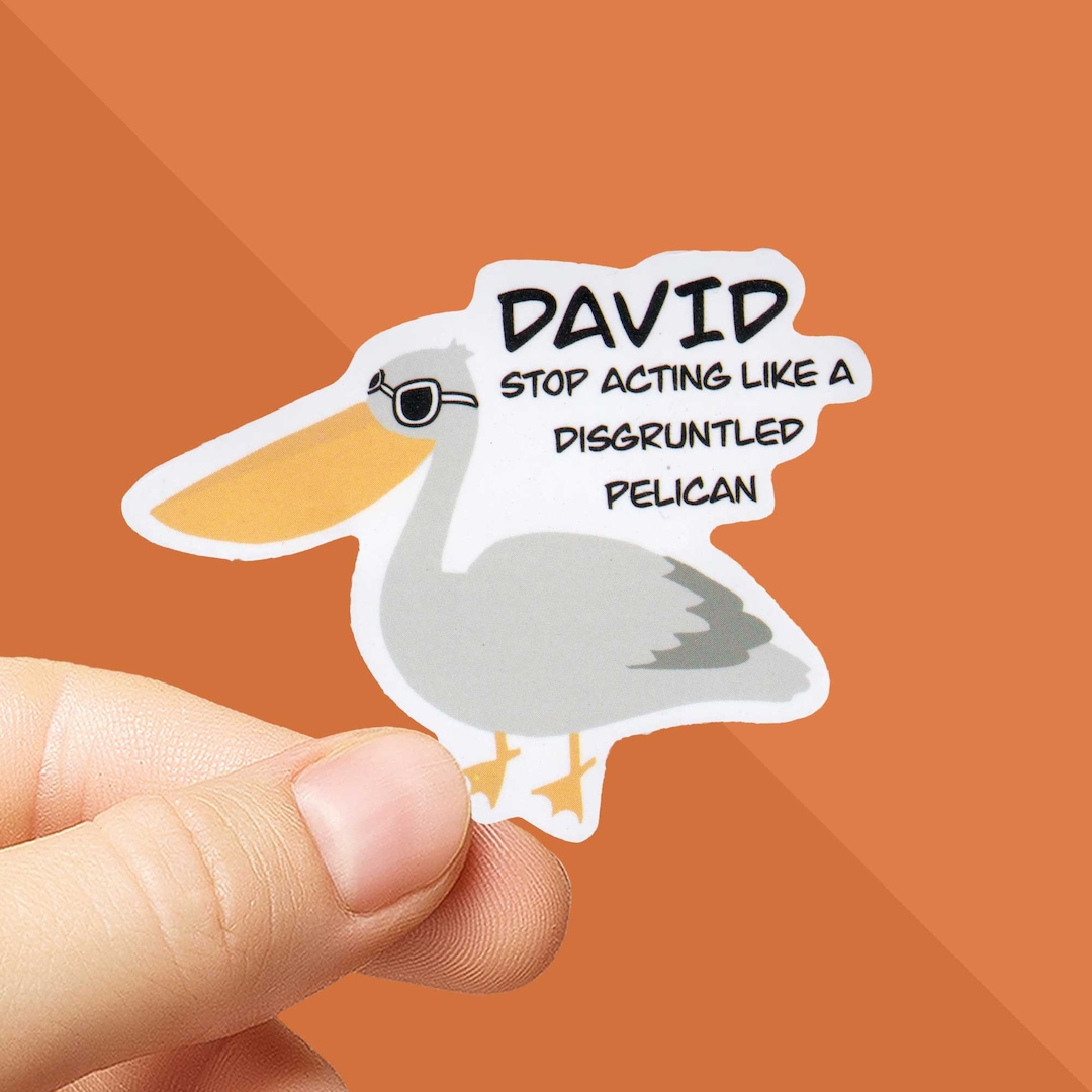 Schitts Creek Sticker - David Stop Acting Like A Disgruntled Pelican ...