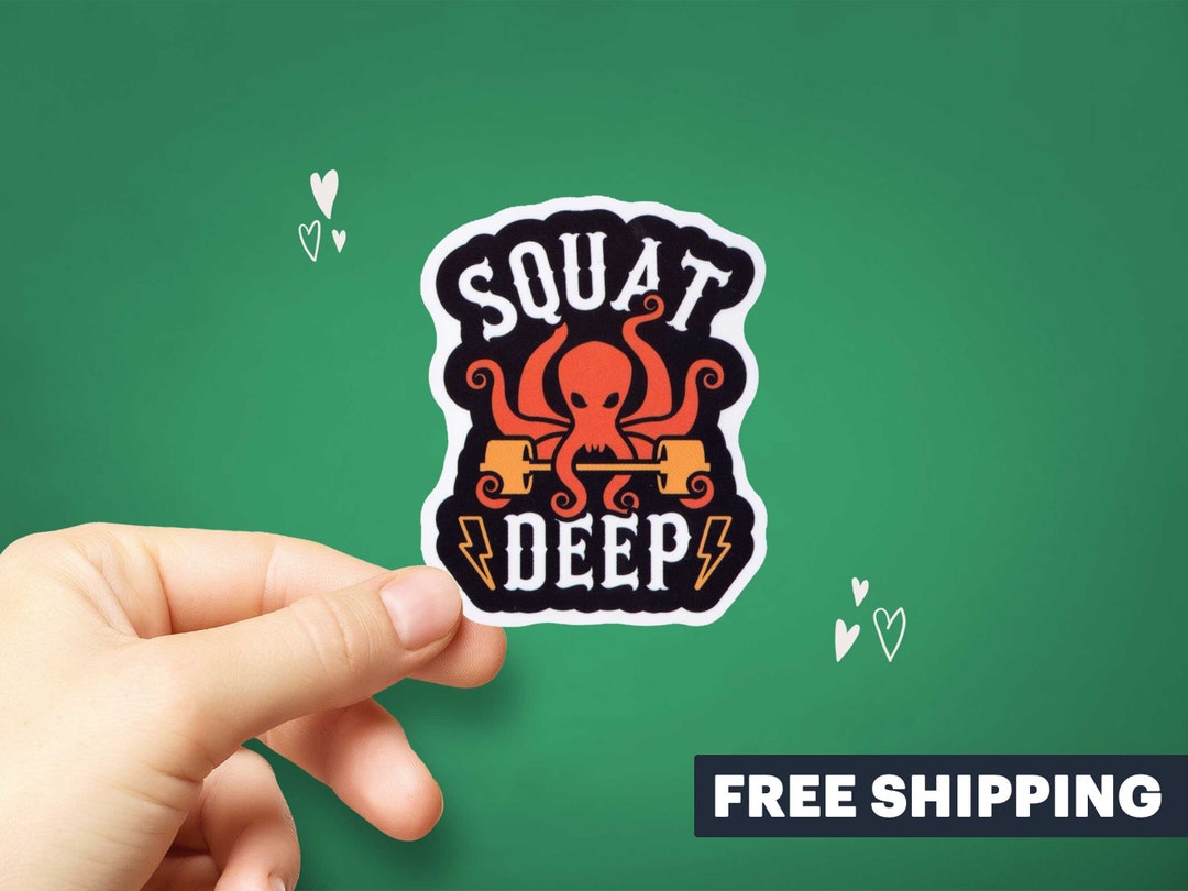 Gym Sticker Squat Sticker Crossfit Sticker Workout Sticker ...