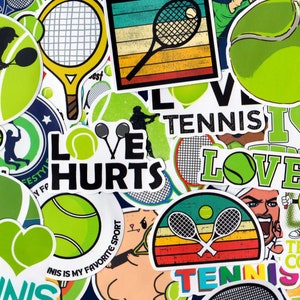 Tennis Sticker Pack - I Love Tennis Decals - Tennis Gifts - Tennis Team ...