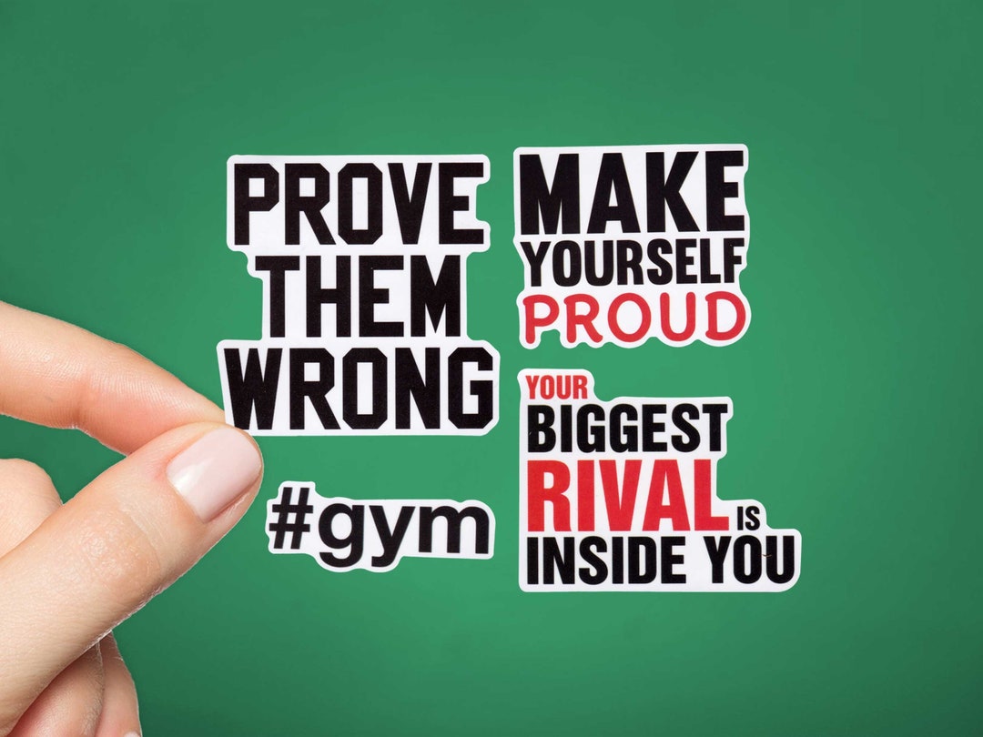Gym Stickers Workout Sticker Weight Lifting Sticker Make Yourself Proud ...