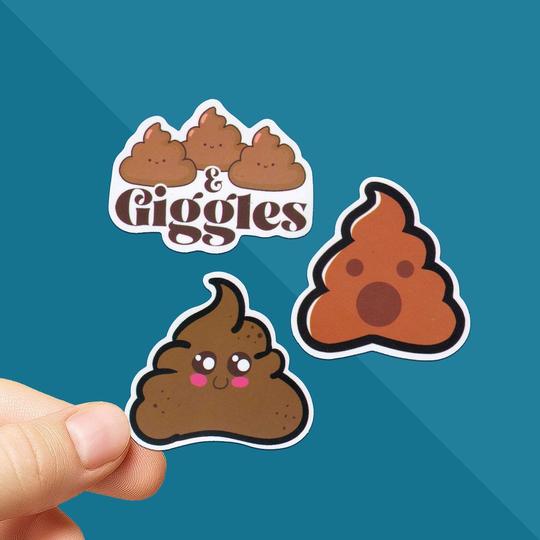 Poop Emoji Sticker Pack Shits and Giggles Sticker 3 Pcs - Etsy