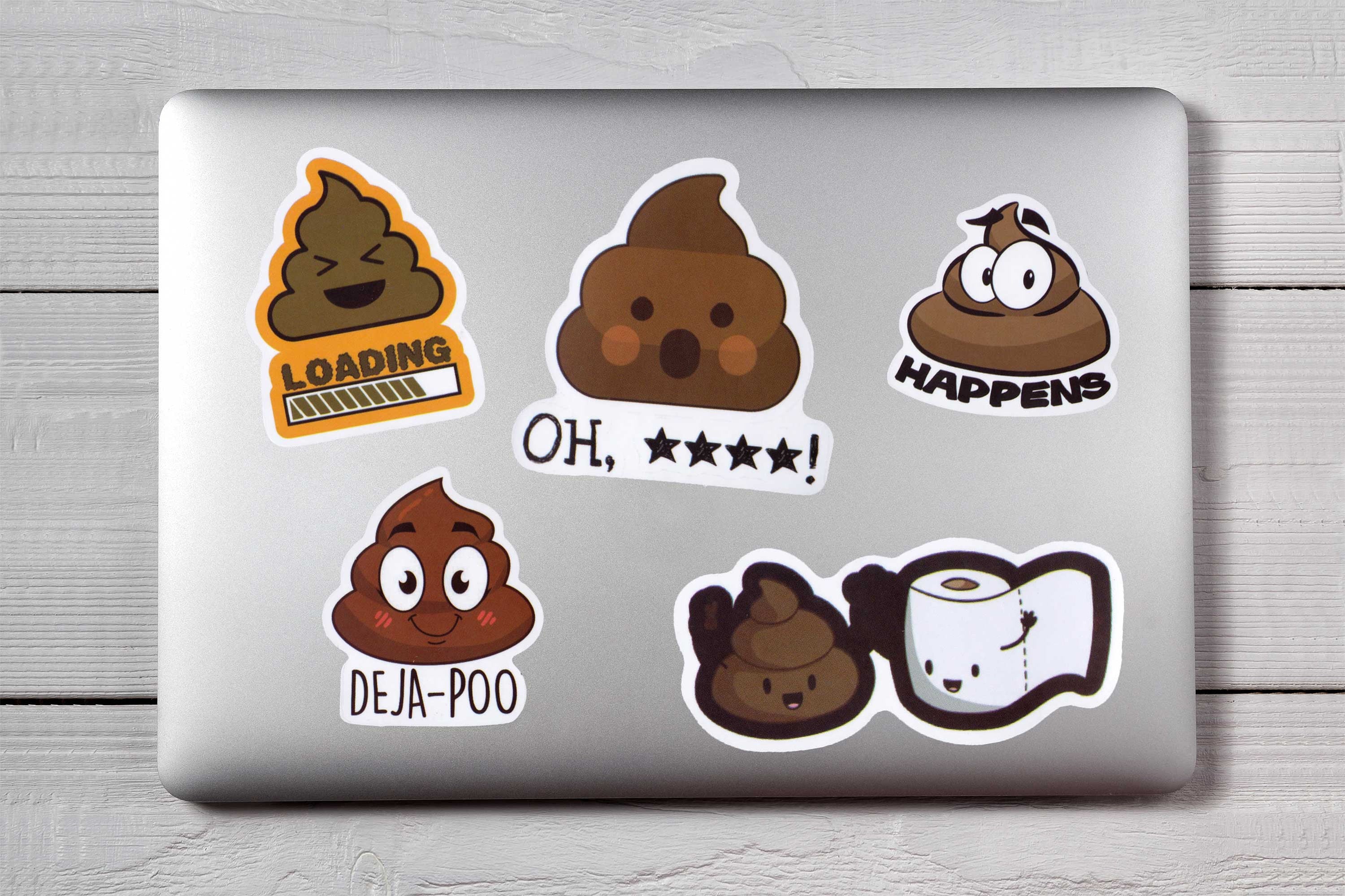 POOP Emoji Sticker Pack Funny Poop Emoji Stickers Fun - Etsy