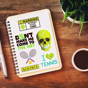 Tennis Sticker Pack - I Love Tennis Decals - Tennis Gifts - Tennis Team ...