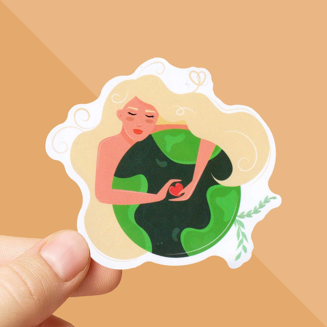 Mother Earth Sticker Earth Day Sticker I Love Earth Decal - Etsy
