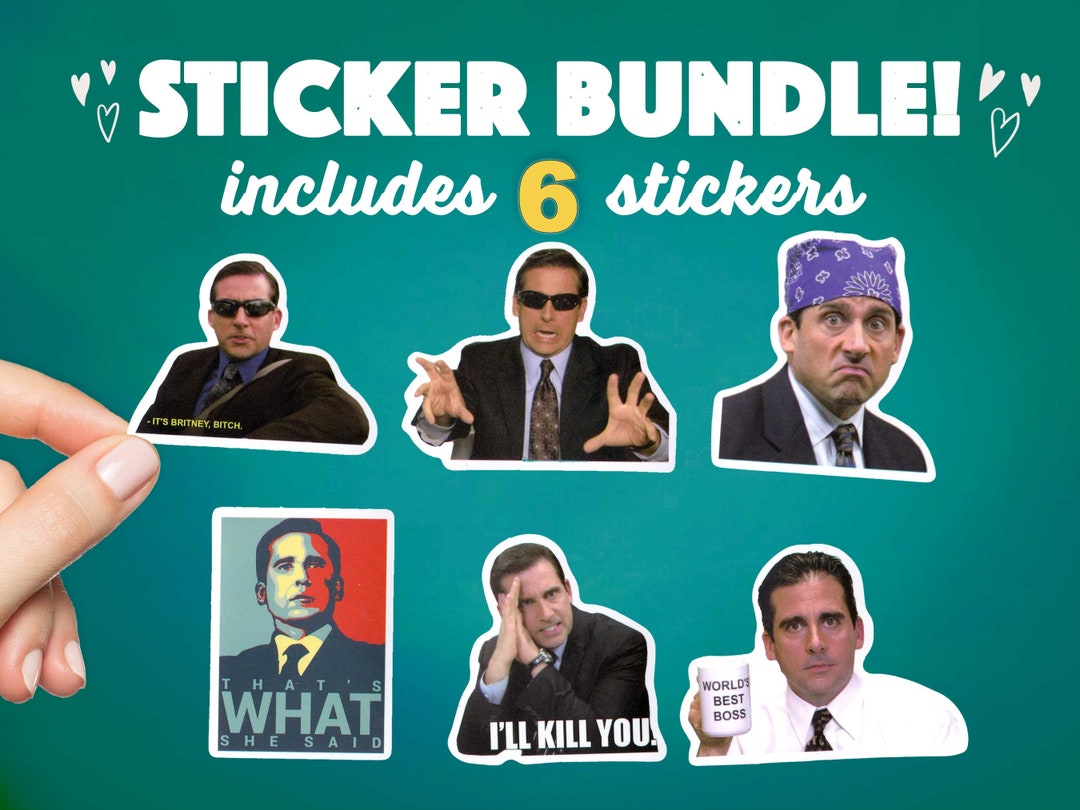 The Office Stickers - Michael Scott Stickers - 6 Pcs - Dunder Mifflin ...