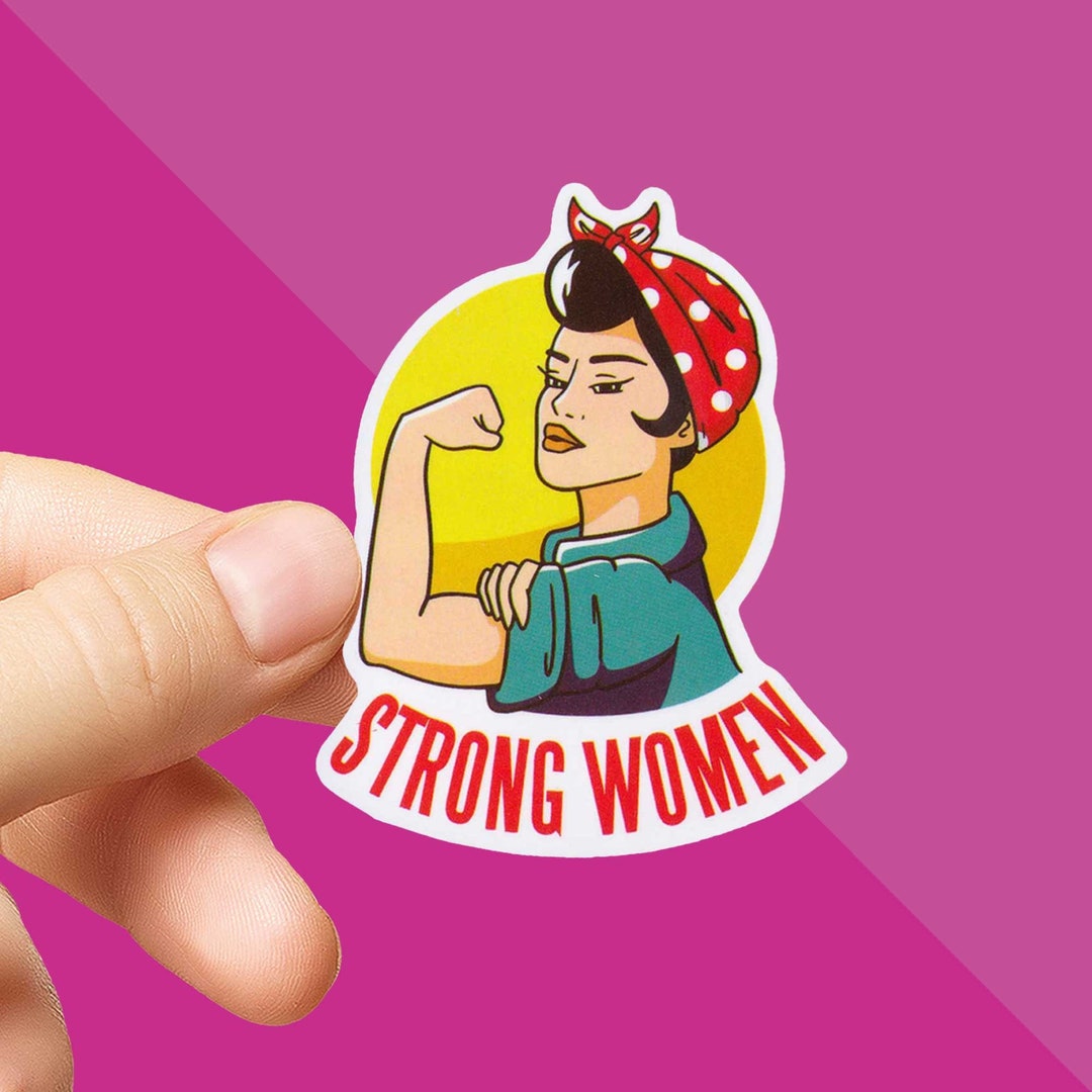 Strong Woman Sticker - Feminism Stickers - Girl Power Sticker - Womens ...