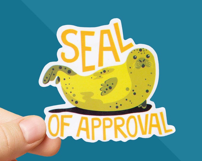 Seal of Approval Sticker - Funny Sticker - Water Bottle Sticker - Pun ...