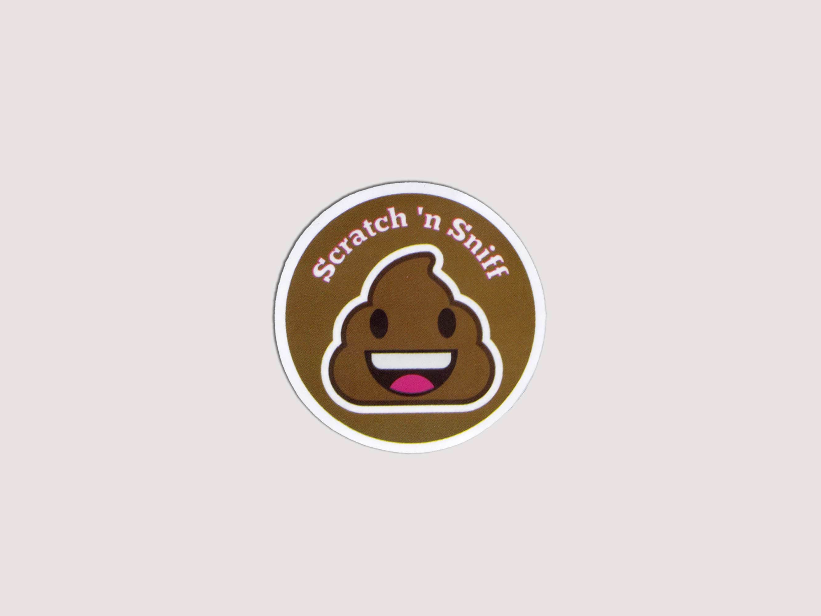 Scratch N' Sniff POOP Sticker Poop Emoji Funny Stickers - Etsy
