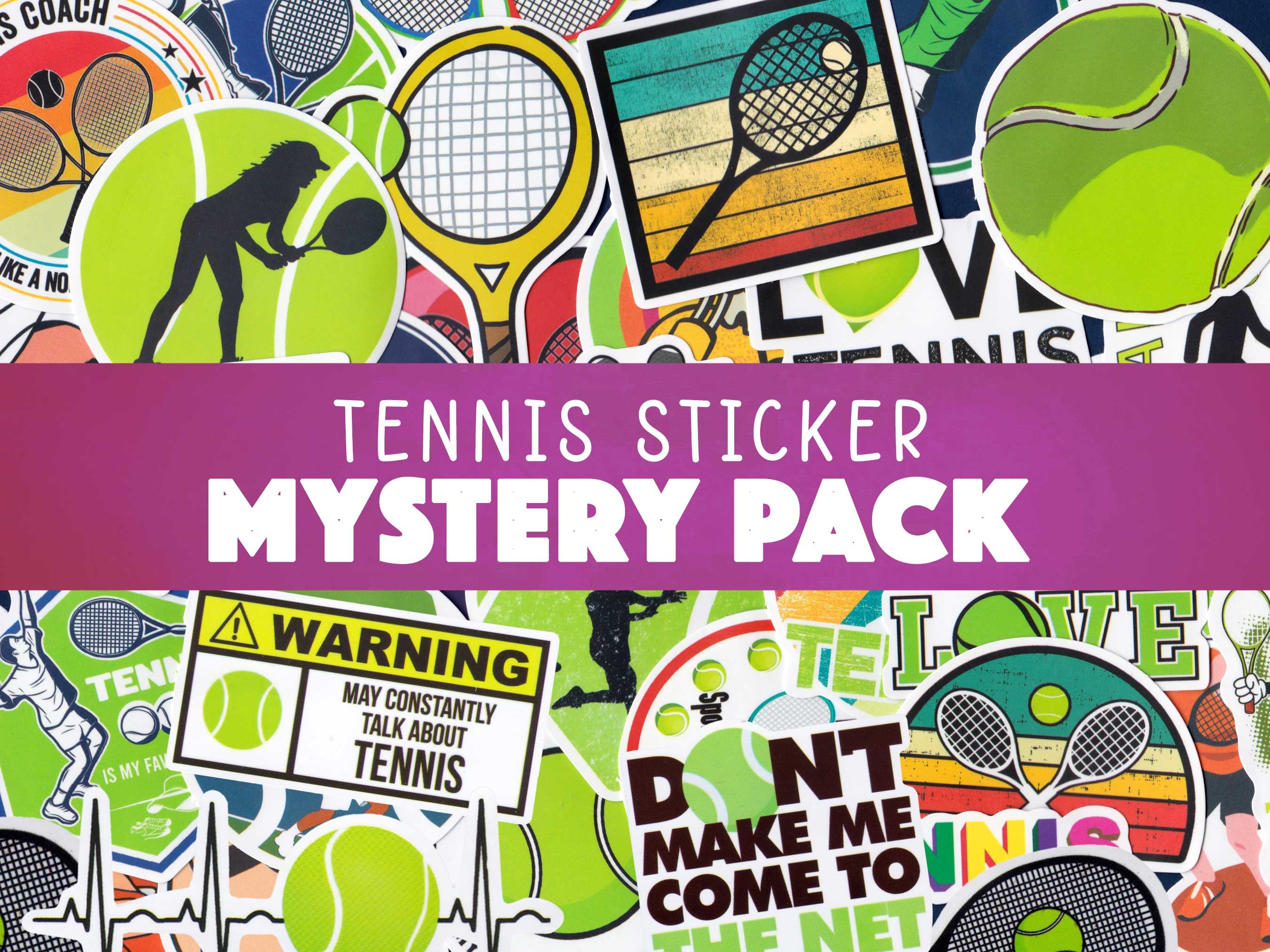 Tennis Sticker Pack - I Love Tennis Decals - Tennis Gifts - Tennis Team ...