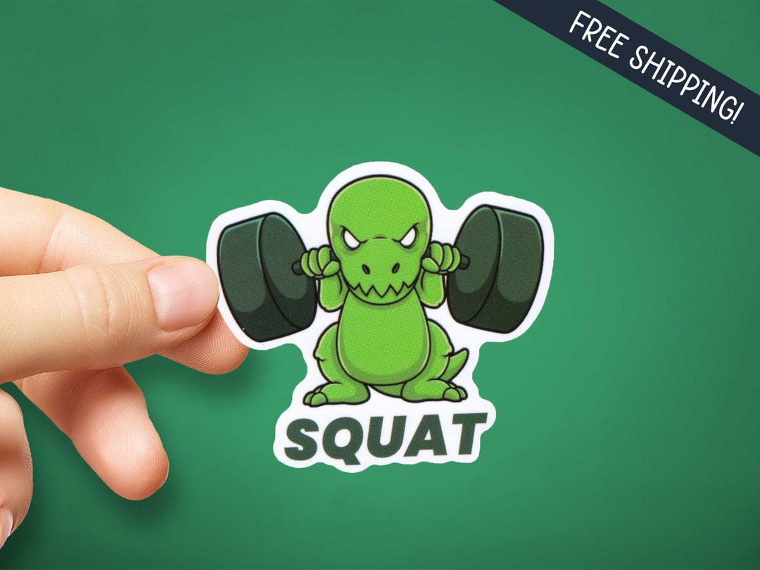 Gym Sticker Squat Sticker Weight Lifting Sticker Workout Sticker ...