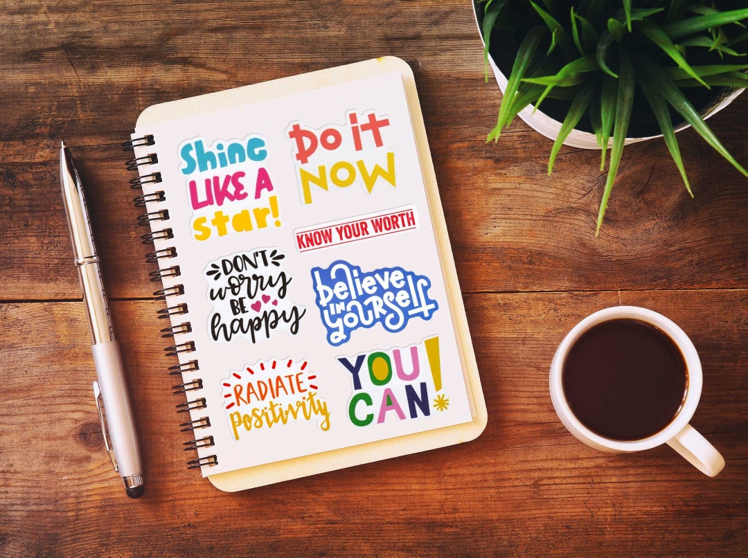 Positive Quotes Sticker Pack - Motivational Stickers - Optimism ...