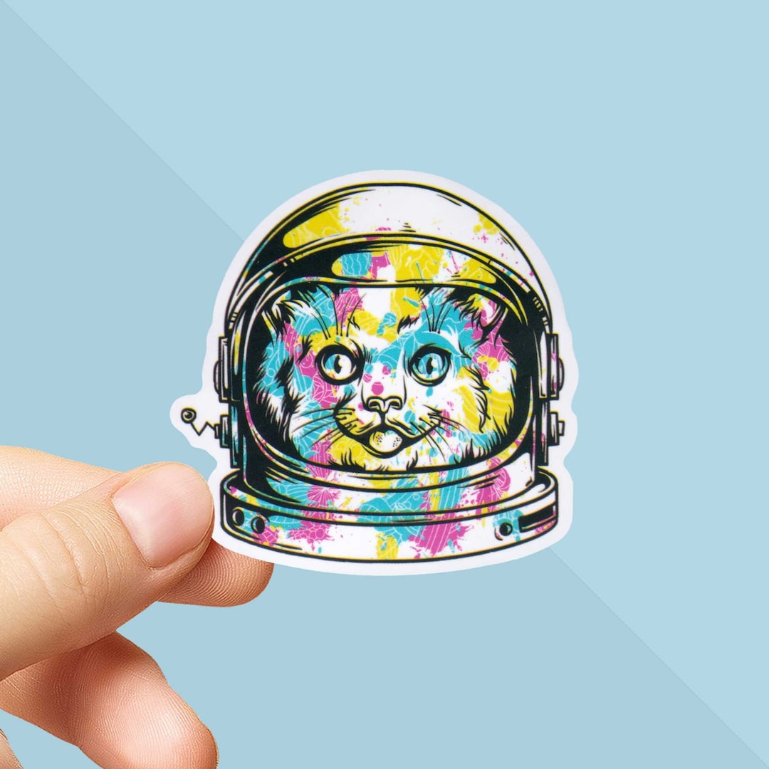 Space Cat Sticker Cat Astronaut Stickers Space Nerd Space Lover Gift ...