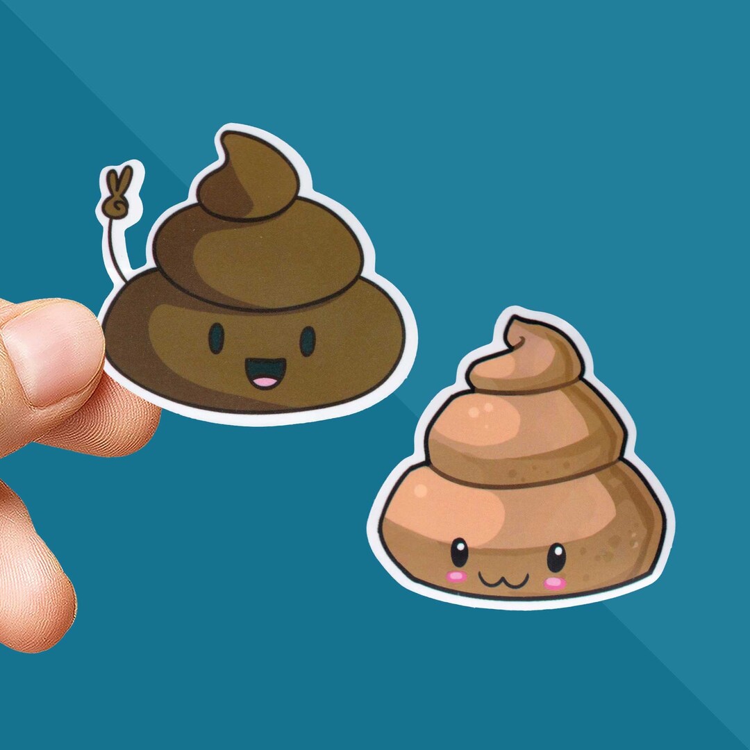 Poop Emoji Sticker Pack Funny Poop Sticker Novelty Potty Humor Shits ...