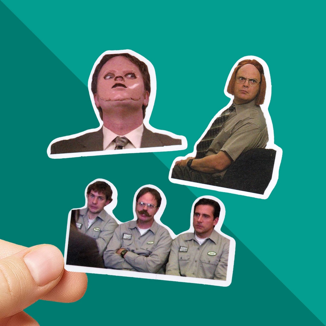 Dwight CPR Leather Face the Office Sticker 3 Pcs Funny - Etsy