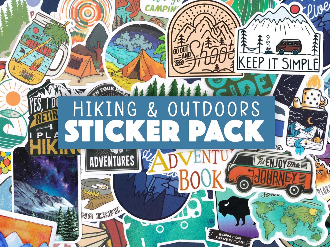 Hiking Sticker Pack Camping Stickers Outdoor Stickers - Etsy