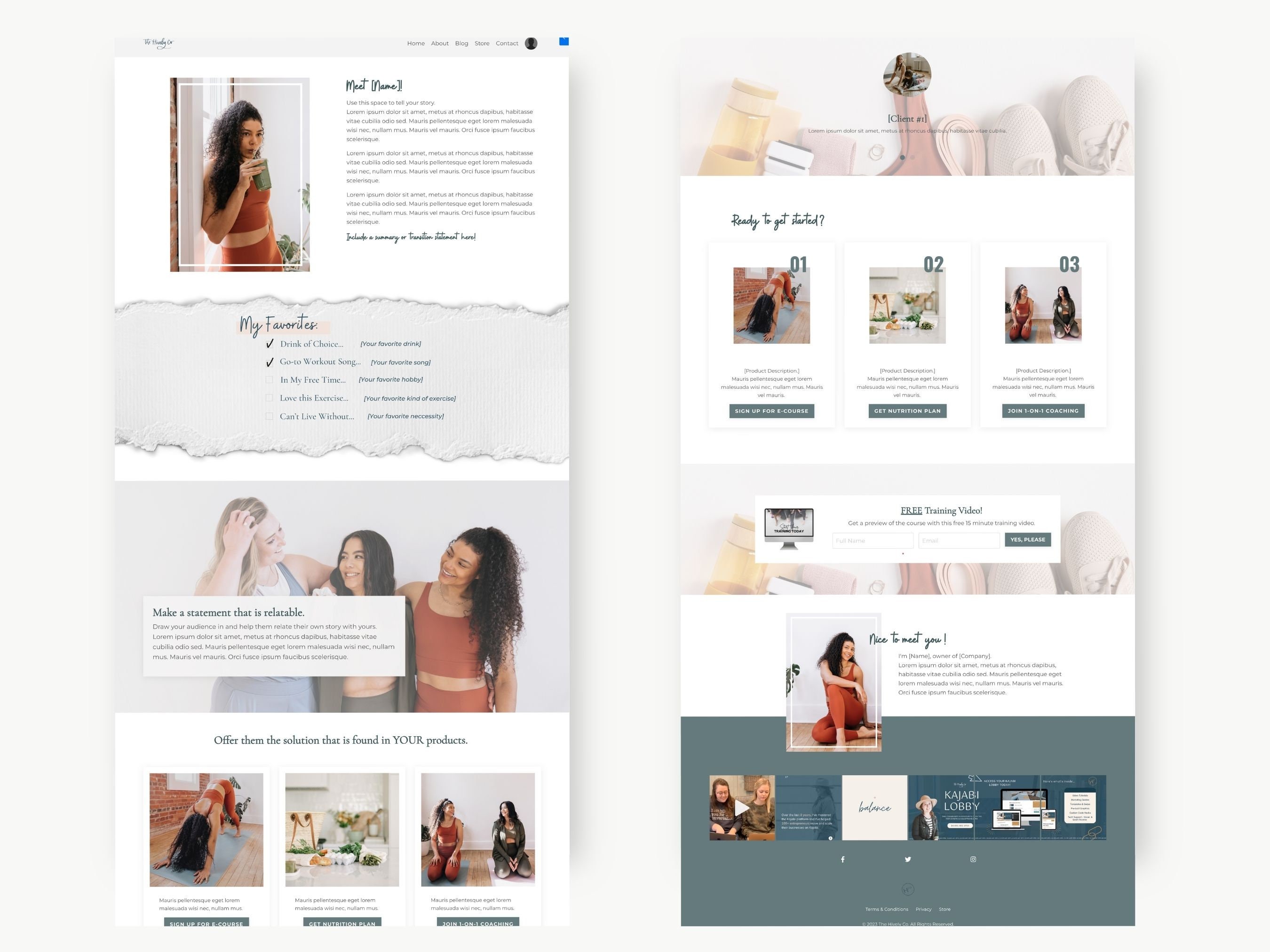Anew Theme: Kajabi Website Template | Kajabi Website Fitness Inspired ...