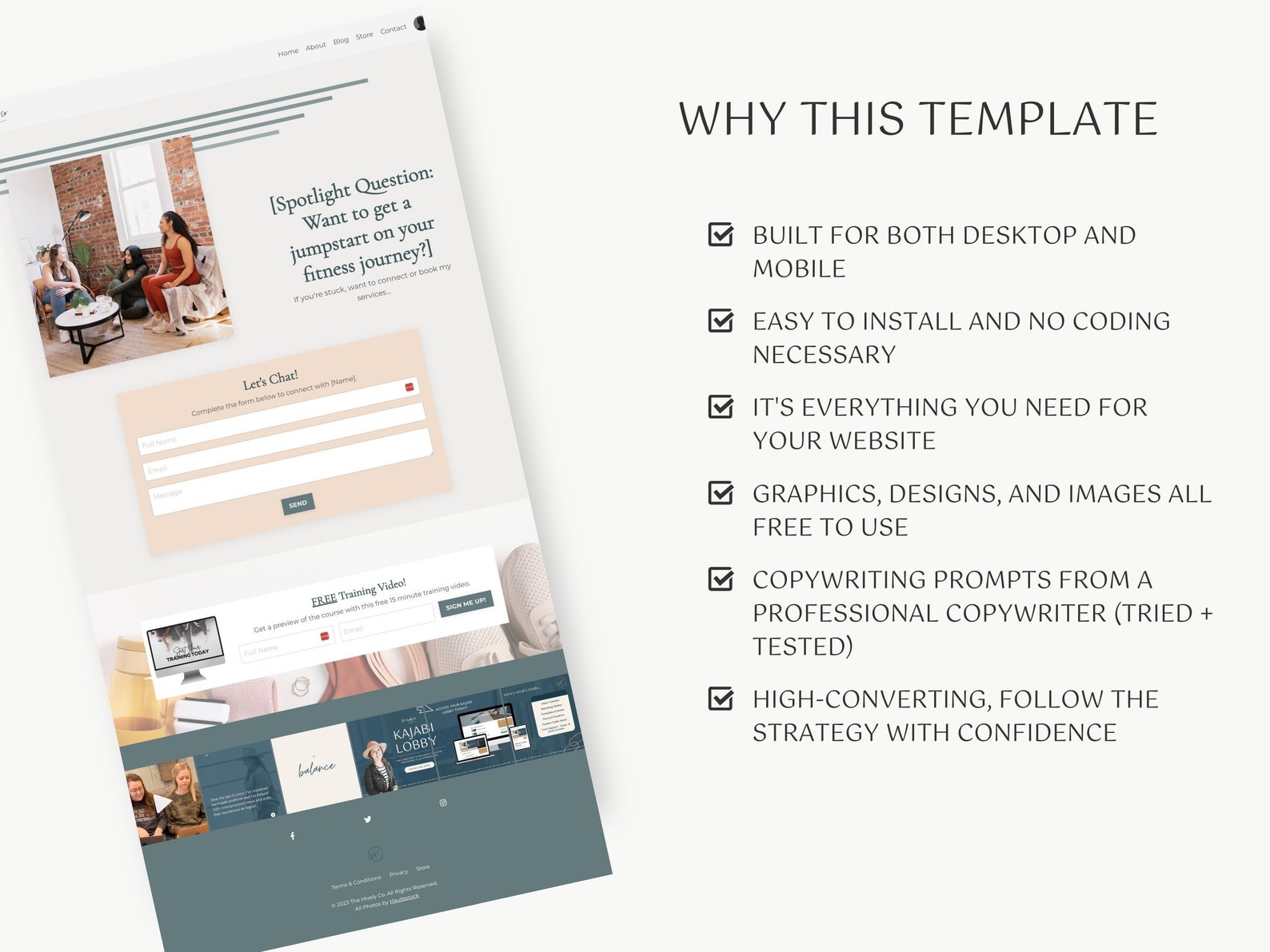 Anew Theme: Kajabi Website Template | Kajabi Website Fitness Inspired ...