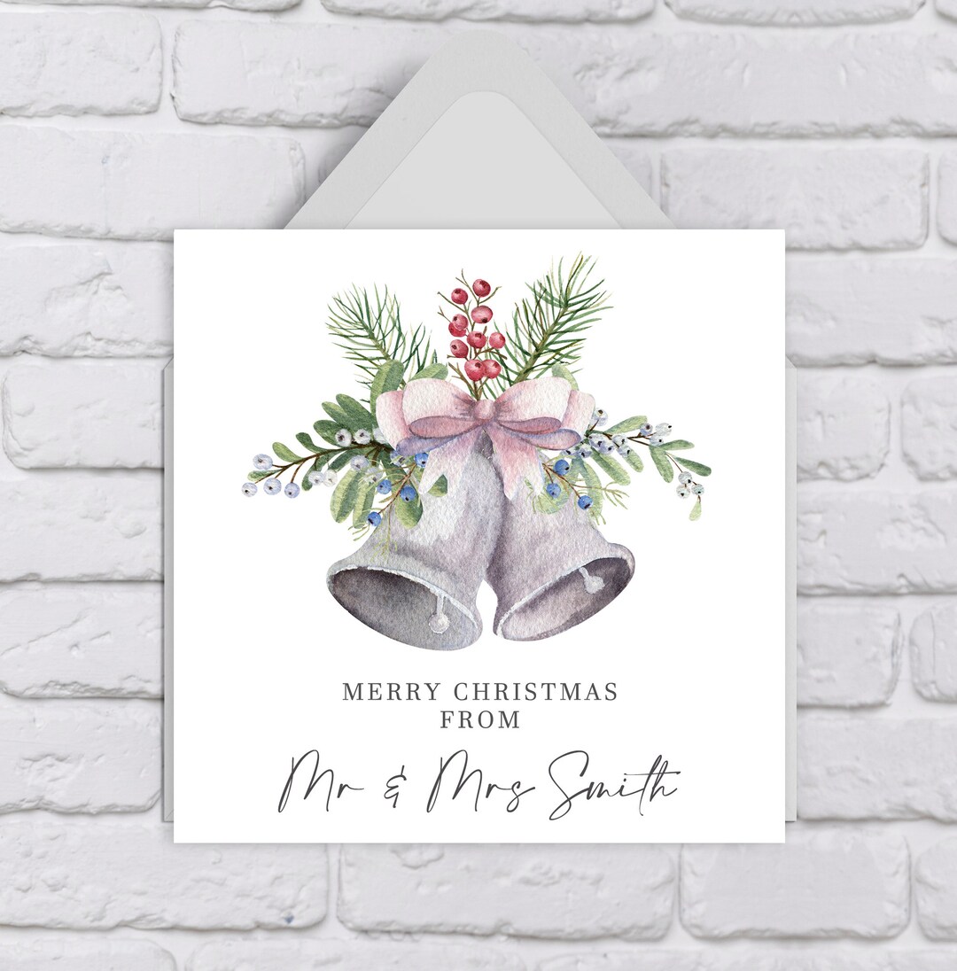 Personalised Bells Christmas Card - Etsy UK