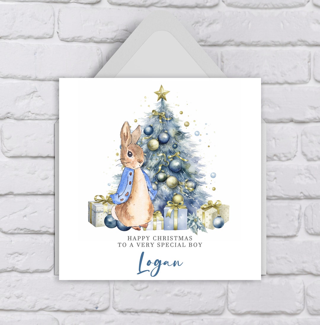 Personalised Peter Rabbit Christmas Card - Etsy UK