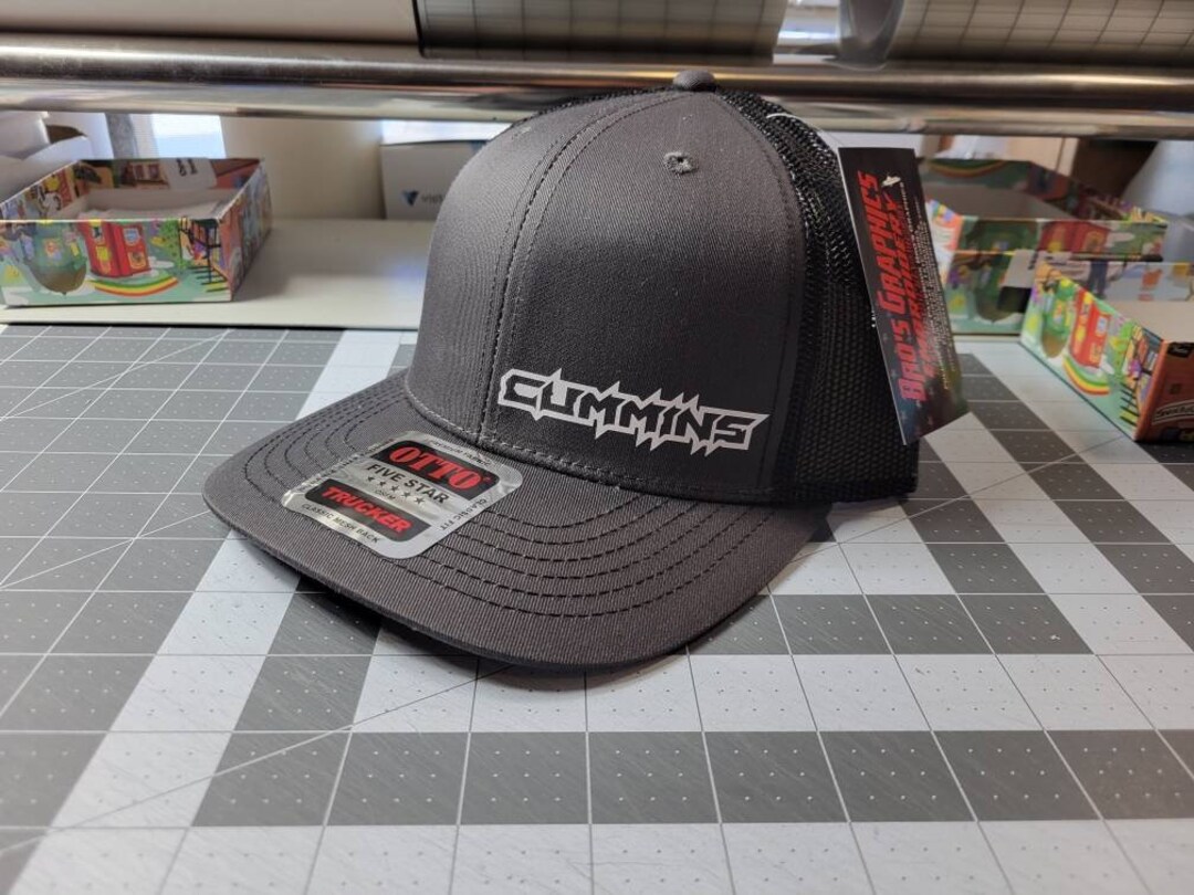 Cummins Word Custom Mesh Back Snapback Cap Halfway Style Hat Cap ...