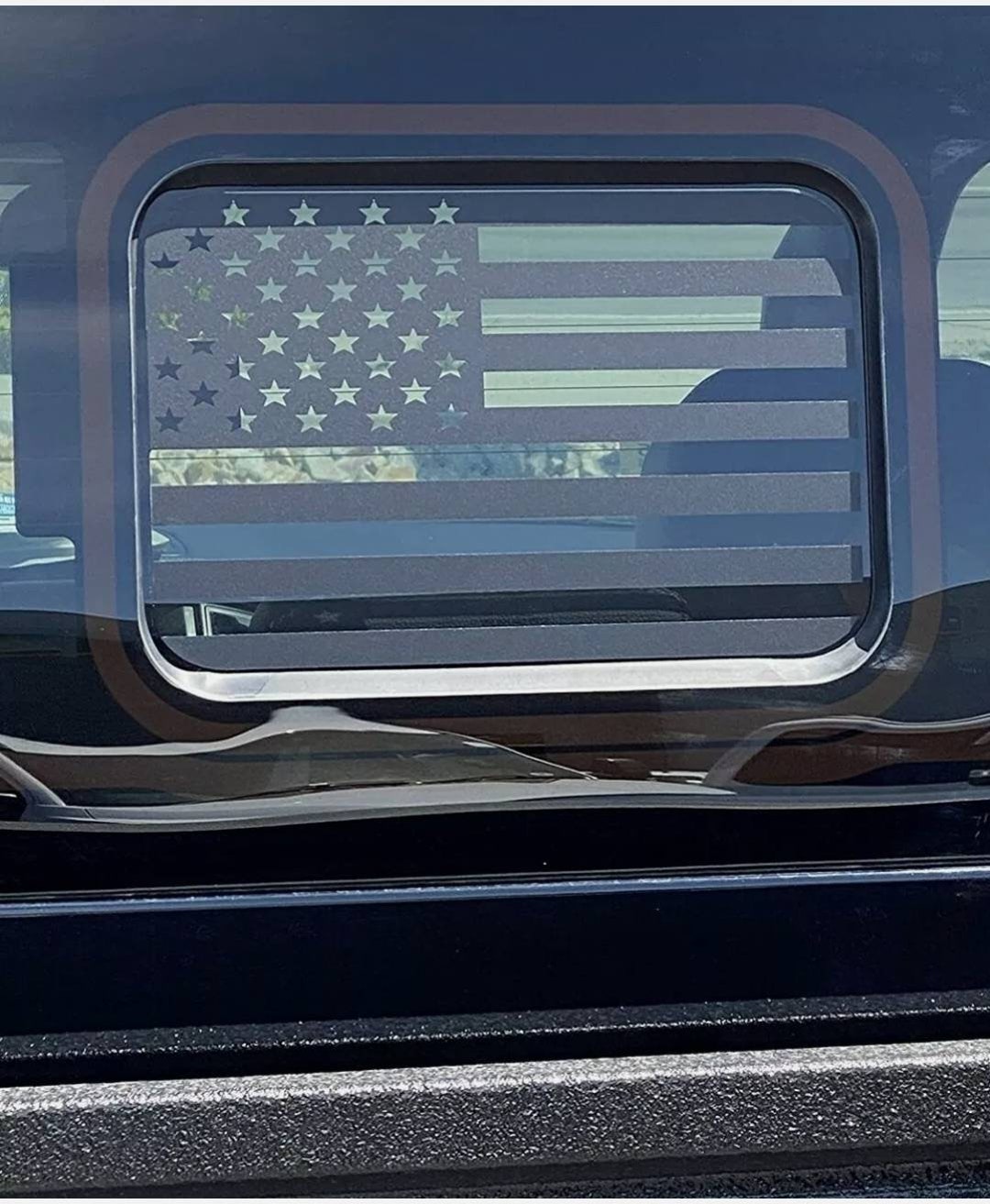 2018-2021 Ranger Back Middle Window American Flag Decal Sticker Matte ...