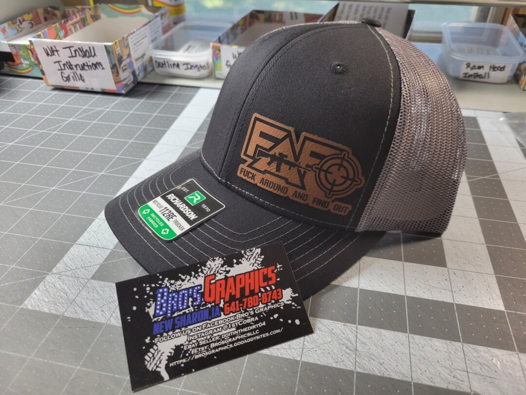 Fuck Around and Findout Leather Patch Hat New Free Shipping Snapback Trucker Mesh FAFO - Etsy