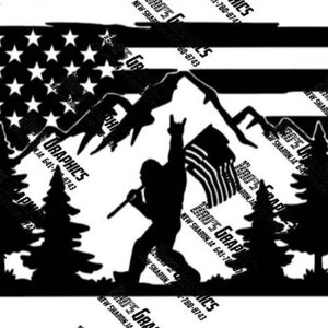 Vinyl Mountain Sasquatch Flag Dash Vinyl Decal for Dash - Etsy