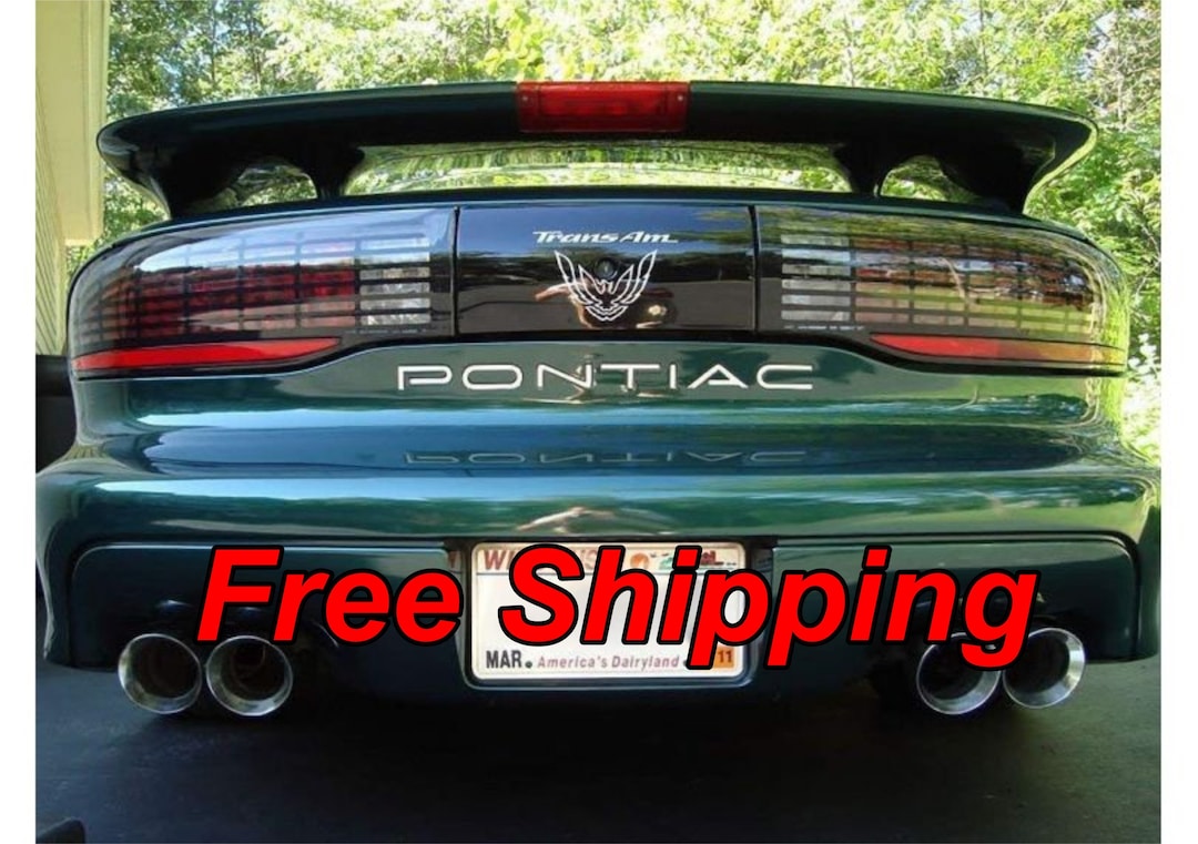 Vinyl Rear Bumper Letters Overlay Inlays Decal Stickers 1993-2002 Trans ...